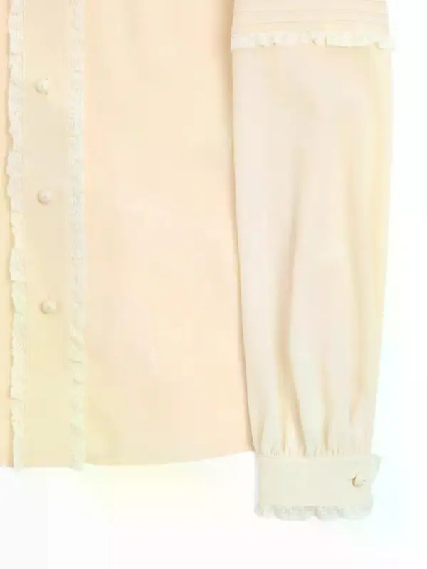 Valentino Garavani Crepe De Chine Shirt With Lace Details