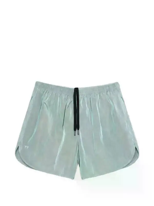 TRIBE AND TRUE Iridescent Drawstring Swim Shorts - Blue