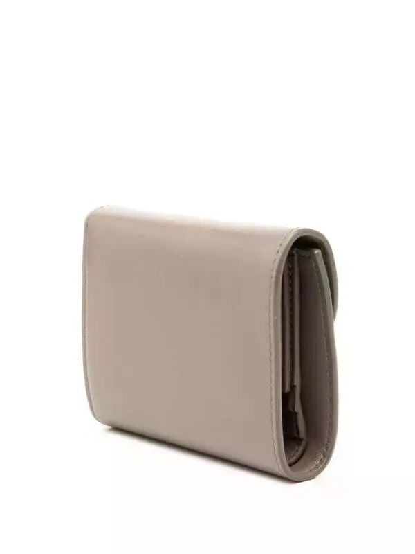 Celine 2022 Shiny Calfskin Triomphe Flap Wallet Small Wallets