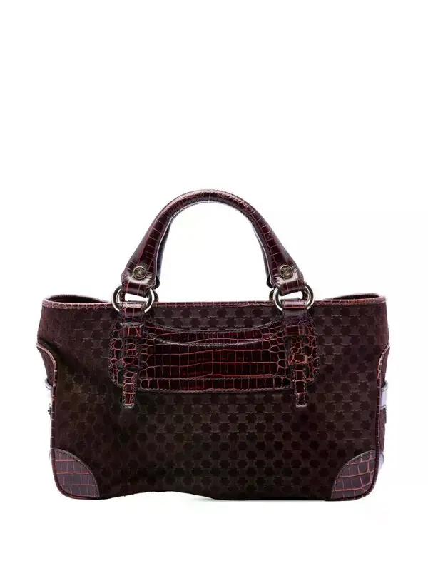 Celine Macadam Suede Boogie Handbag