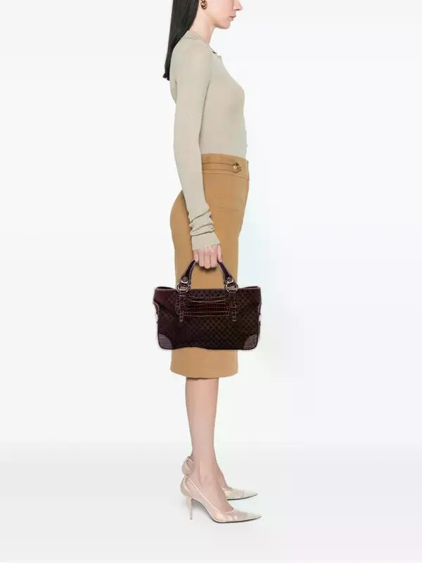 Celine Macadam Suede Boogie Handbag