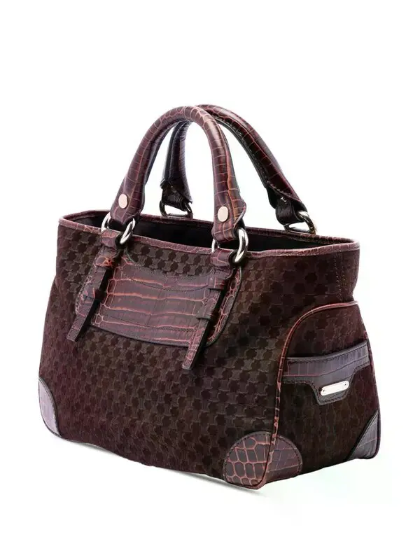 Celine Macadam Suede Boogie Handbag
