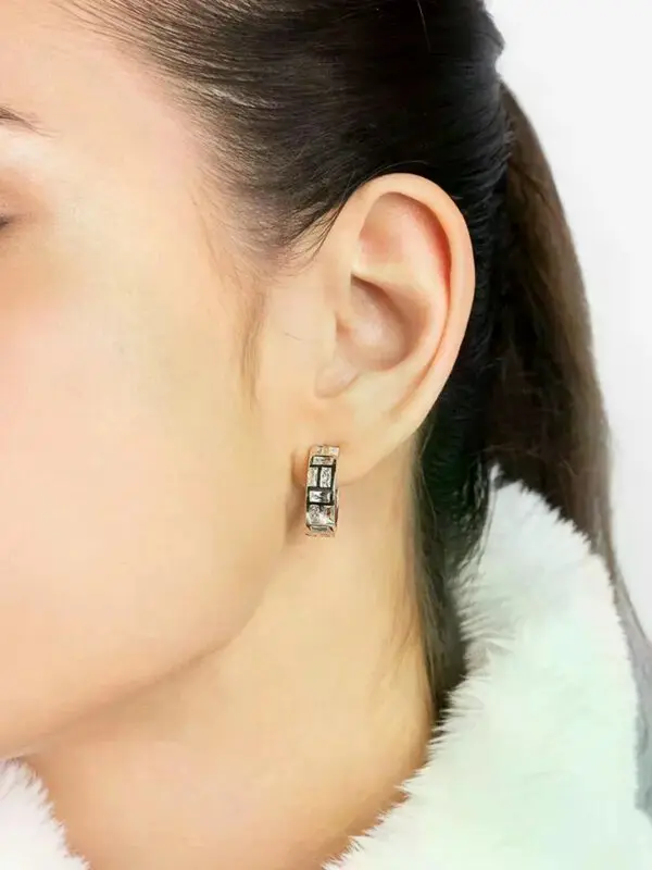APM MONACO Ice Stone-embellished Hoop Earrings