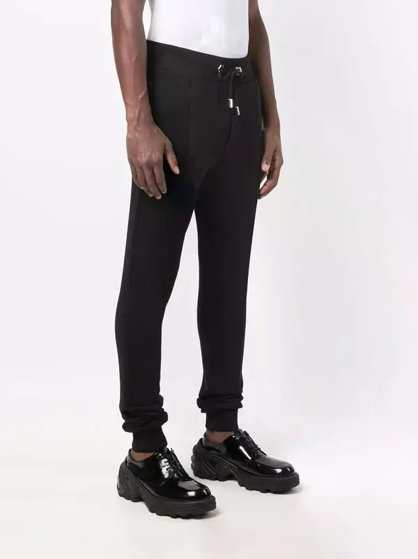 Philipp Plein Logo-patch Cotton Track Pants - Black