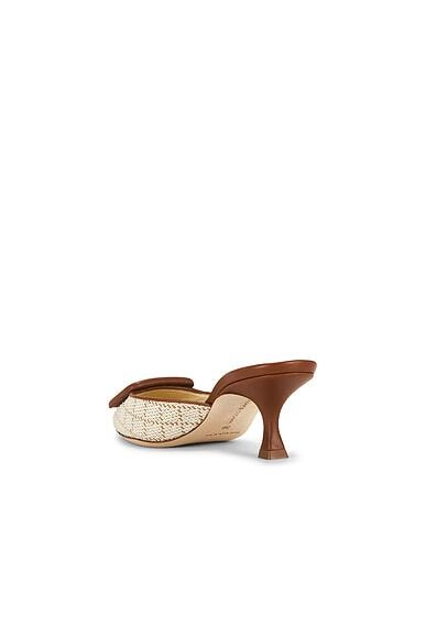 Manolo Blahnik Maysalebi 50 Mule Heel - Medium Brown