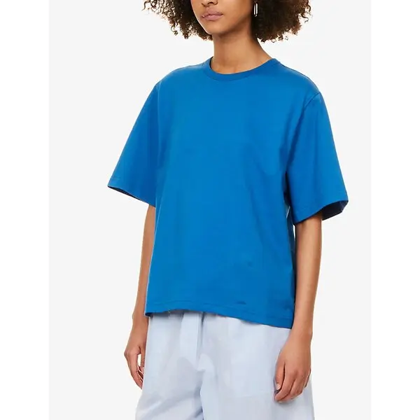 SKALL STUDIO Boyfriend Oversized Cotton T-shirt - Classic Blue