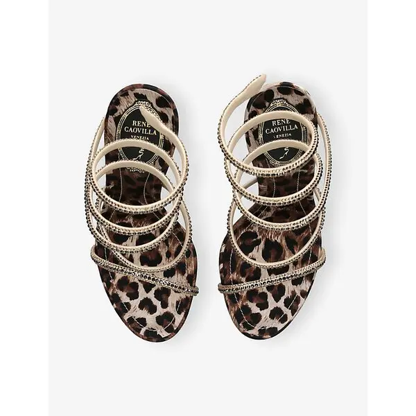 Rene Caovilla Leo 105 Embellished Stiletto Sandals - Mult/other