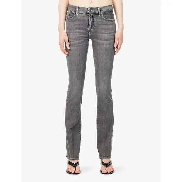 7 For All Mankind Bootcut Flared Leg Jeans In Grey Wash