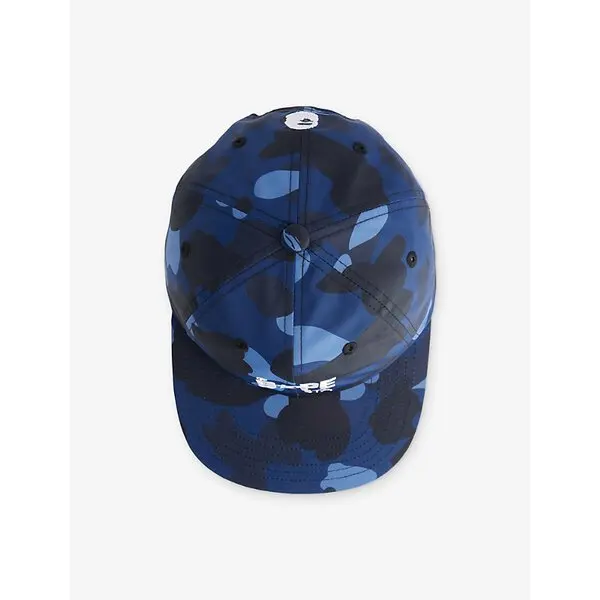 A BATHING APE Colour Camo Logo Embroidered Baseball Cap - Blue
