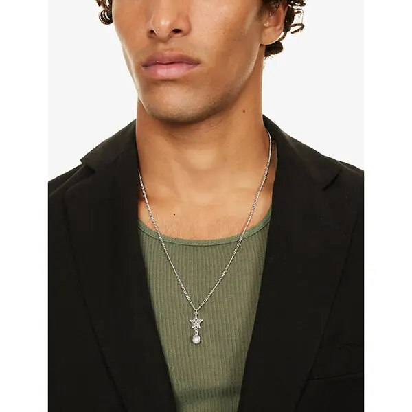 Emanuele Bicocchi Sterling Pendant Necklace With Pearl