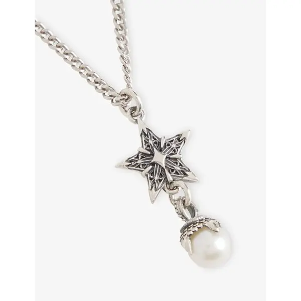 Emanuele Bicocchi Sterling Pendant Necklace With Pearl