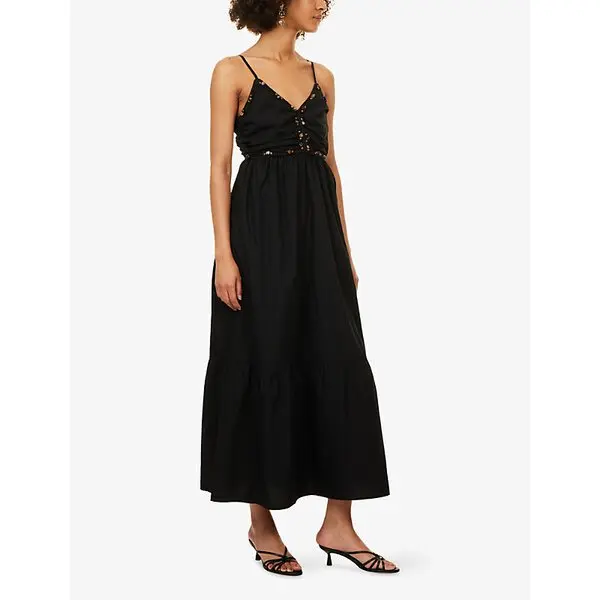 Rails Ivana Beaded Cotton Maxi Dress