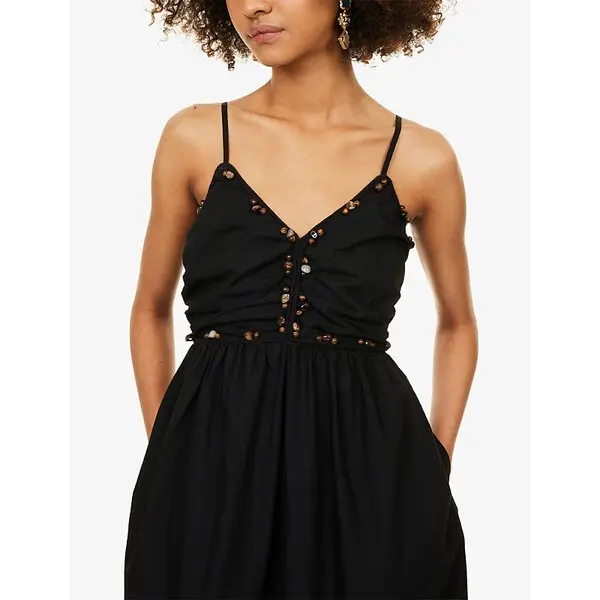Rails Ivana Beaded Cotton Maxi Dress