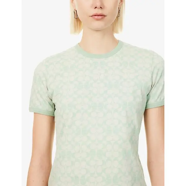 COACH X Brain Dead Signature Ringer Cotton-jersey T-shirt