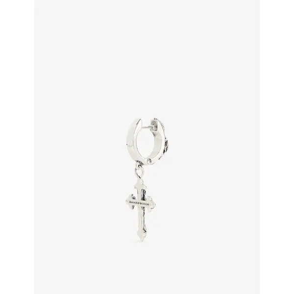 Emanuele Bicocchi Sterling Rose Cross Single Earring