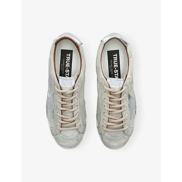GOLDEN GOOSE True Star Leather Trainers - Bone/comb
