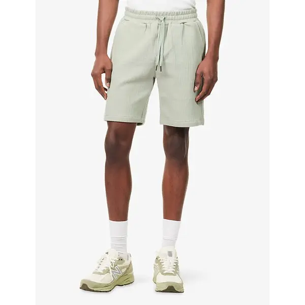 BELIER Textured Cotton-blend Relaxed Fit Shorts