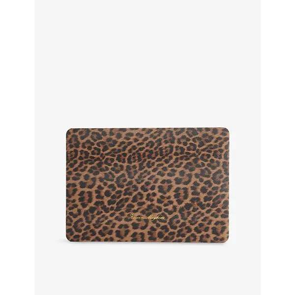 HEAVEN MAYHEM Cheetah-print Pro 13 Vegan-leather Laptop Case - Leopard