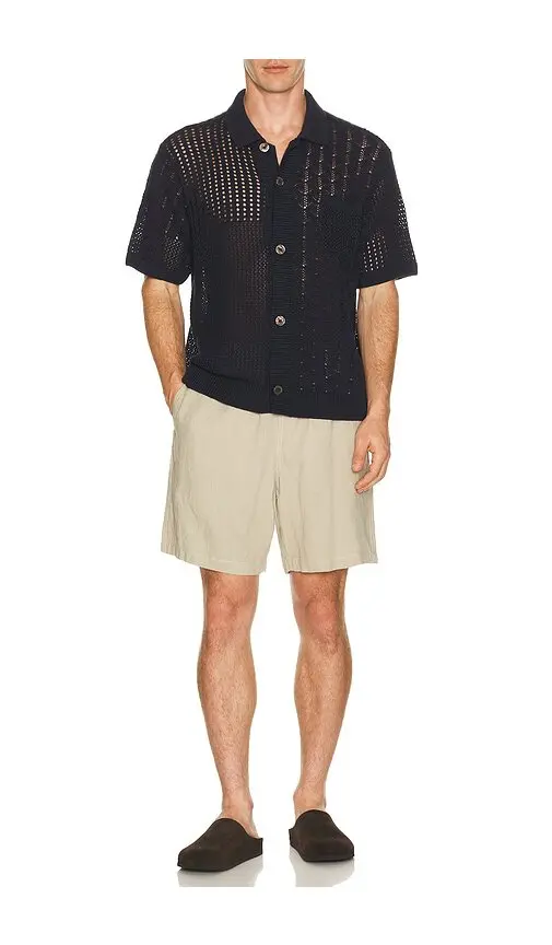 Obey Preston Knitted Shirt In . Also - Navy