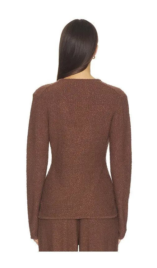 SRG Samita Textured Cardigan - Chocolate