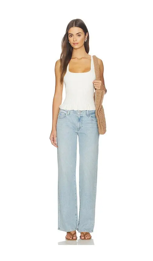 Paige Bronwyn Ribbed Knit Tank Top - Ivory