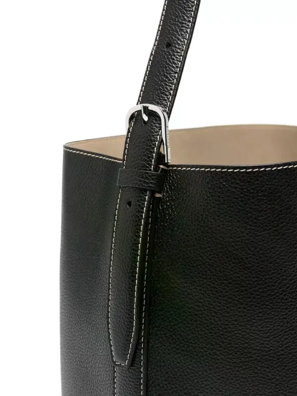 TOTEME Medium Belted Grained-leather Tote Bag