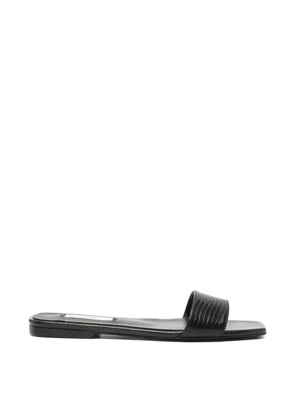 TOTEME Lizard-embossed Bandeau Flat Sandals