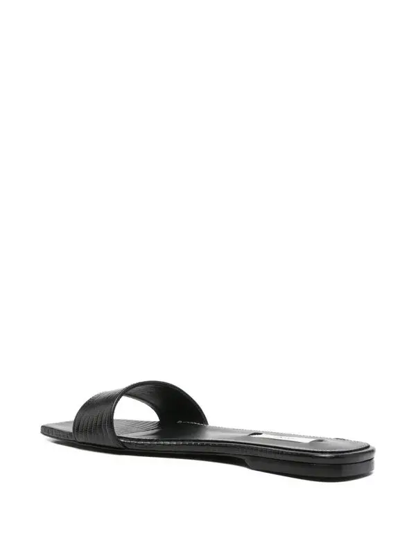 TOTEME Lizard-embossed Bandeau Flat Sandals