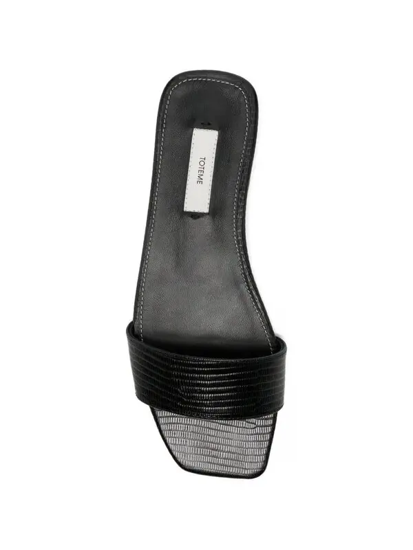 TOTEME Lizard-embossed Bandeau Flat Sandals