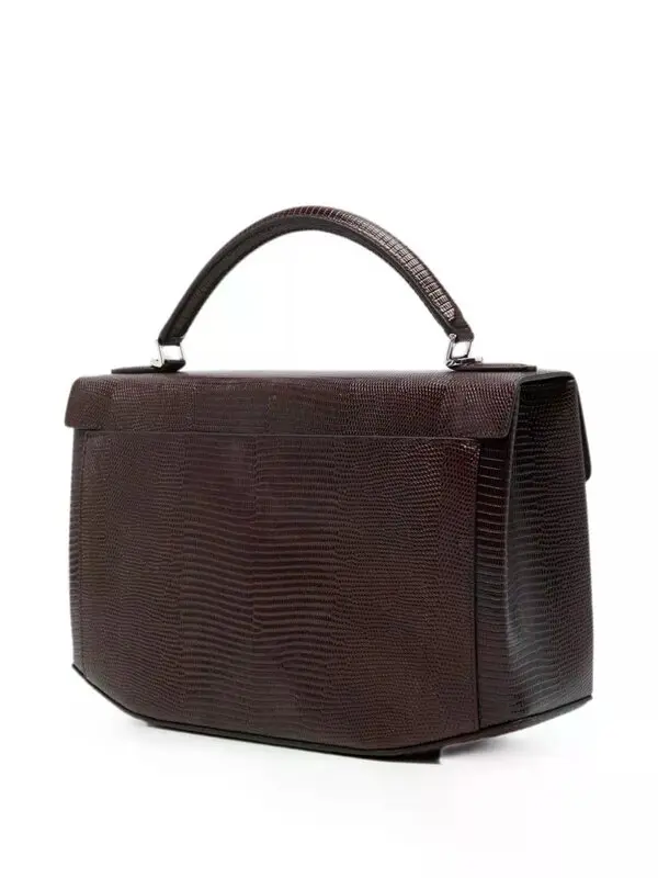TOTEME Clip Lizard-embossed Leather Tote Bag