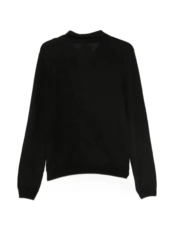 Versace Wool Knitted Button-up Polo Sweater