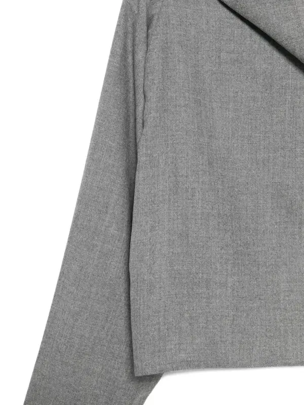 Alberta Ferretti High Neck Batwing Sleeve Top