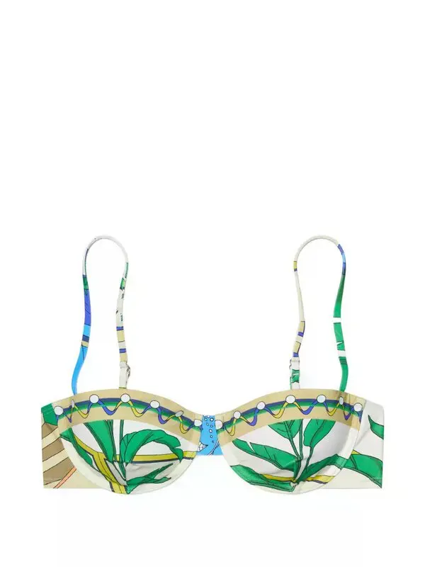 Tory Burch Printed Bikini Top - Neutrals
