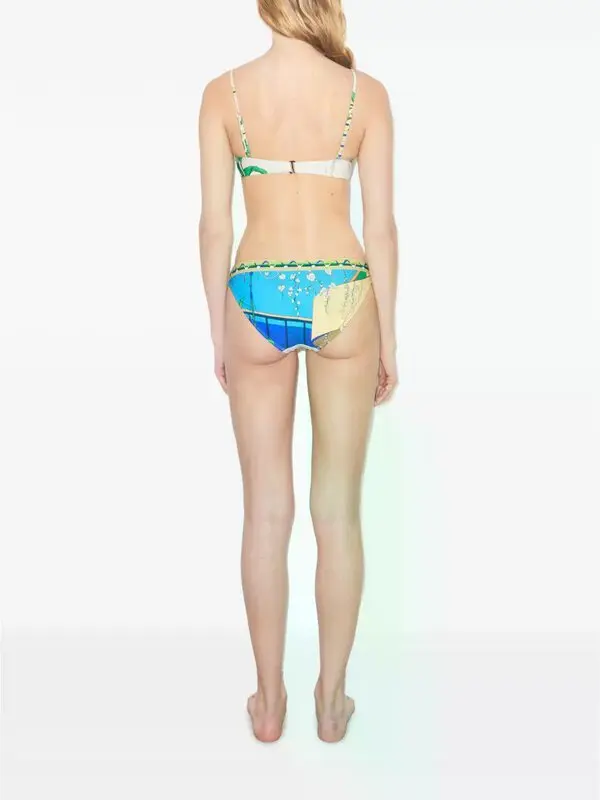 Tory Burch Printed Bikini Top - Neutrals