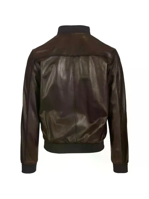 AL DUCA D’AOSTA 1902 Reversible Perforated Leather Jacket