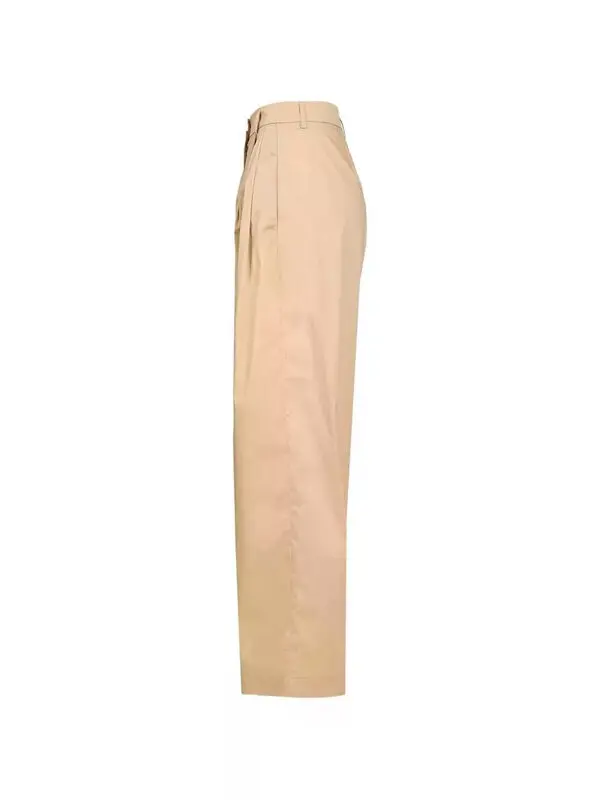 Al Duca D'aosta Pleated Wide-leg Cotton Poplin Trousers
