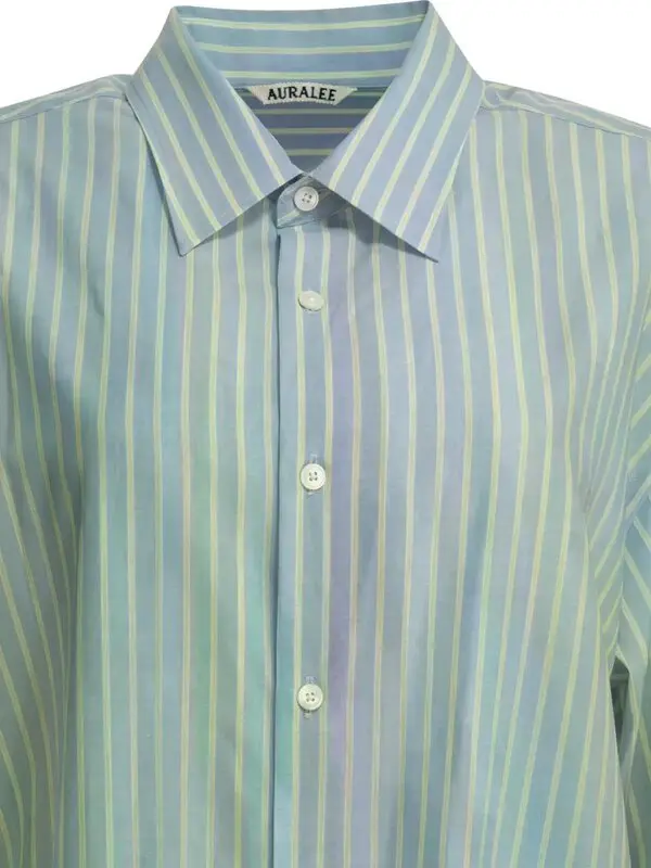 Auralee Striped Wool Shirt
