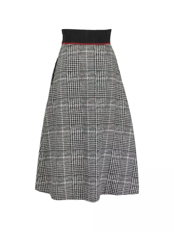 Fendi Houndstooth A-line Skirt