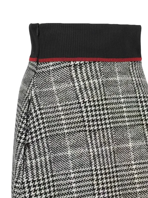 Fendi Houndstooth A-line Skirt