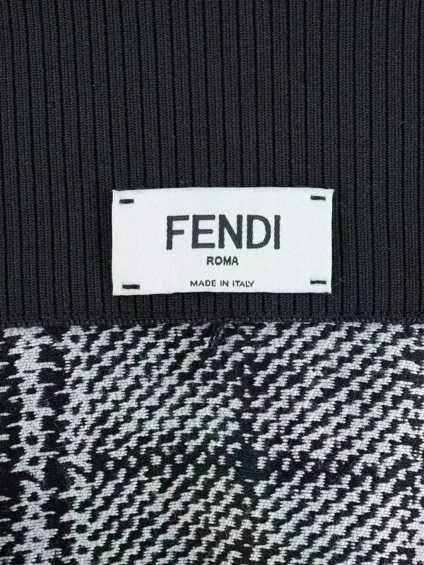 Fendi Houndstooth A-line Skirt
