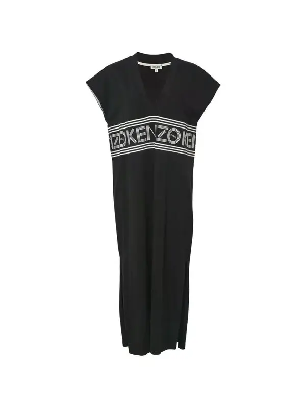 Kenzo V-neck Logo Dress