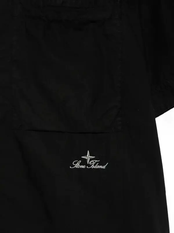 Stone Island Straight-cut Logo-embroidered Shirt