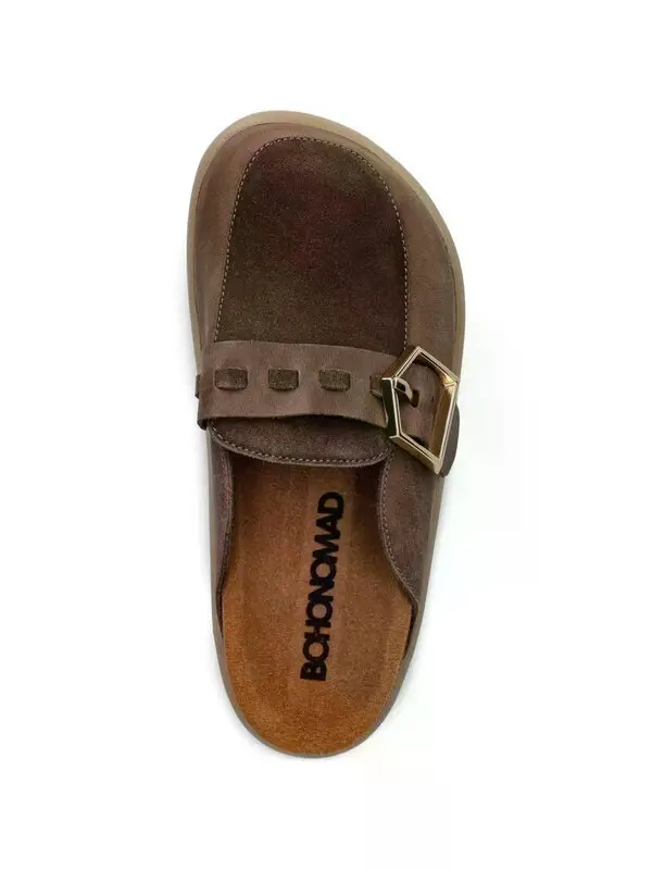 BOHONOMAD Buckle-fastening Panelled Mules