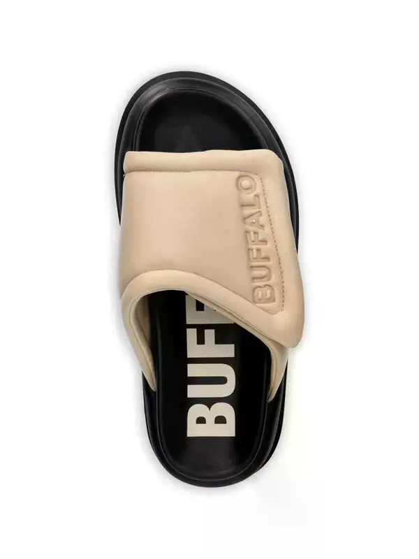 BUFFALO Logo-debossed Touch-strap Platform Sandals - Neutrals