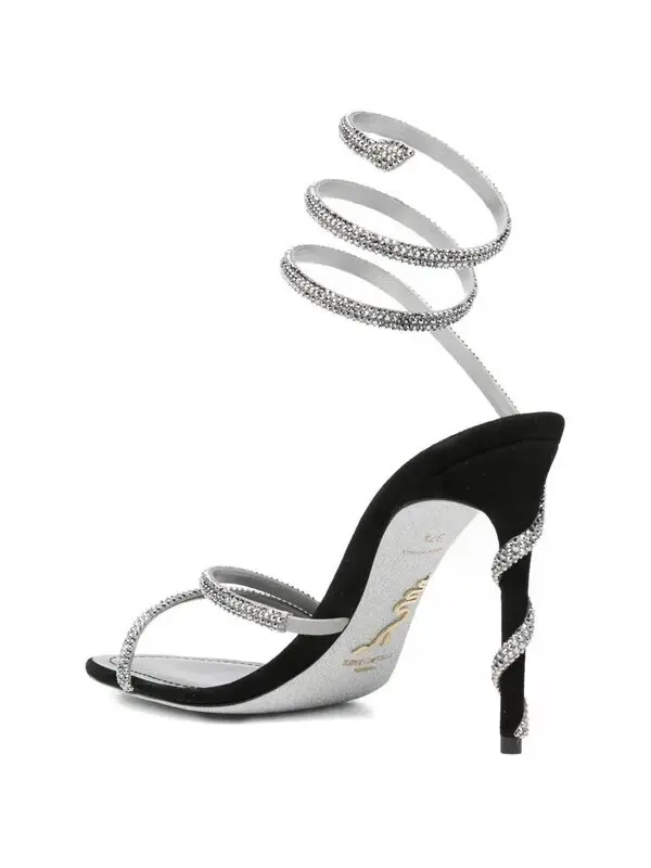 Rene Caovilla Margot Crystal-embellished Sandals - Black
