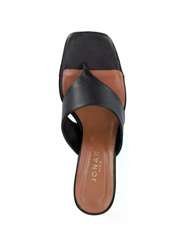 JONAK PARIS Thong-strap Square-toe Sandals