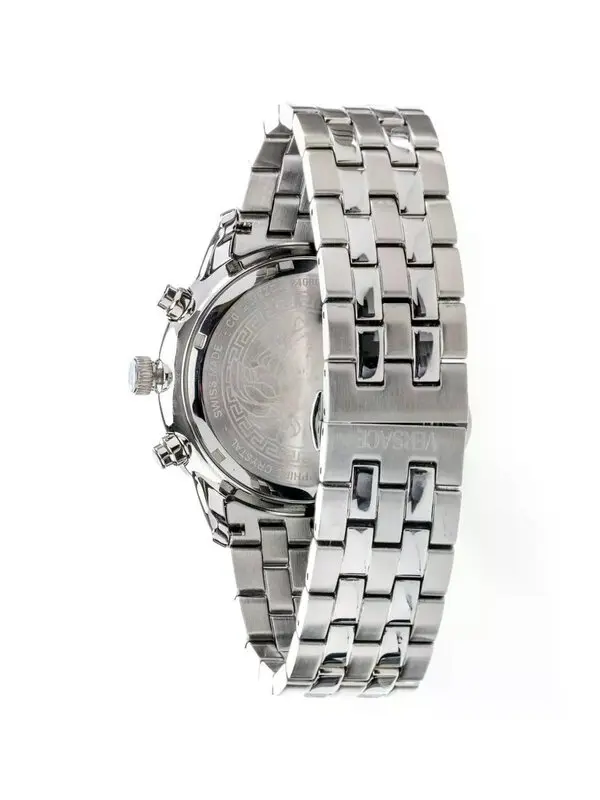 Versace Chronograph Watch With Stainless Steel Link Bracelet
