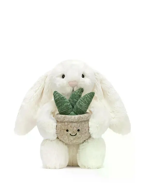 JELLYCAT Bashful Bunny With Aloe Plant Collectible - Neutrals