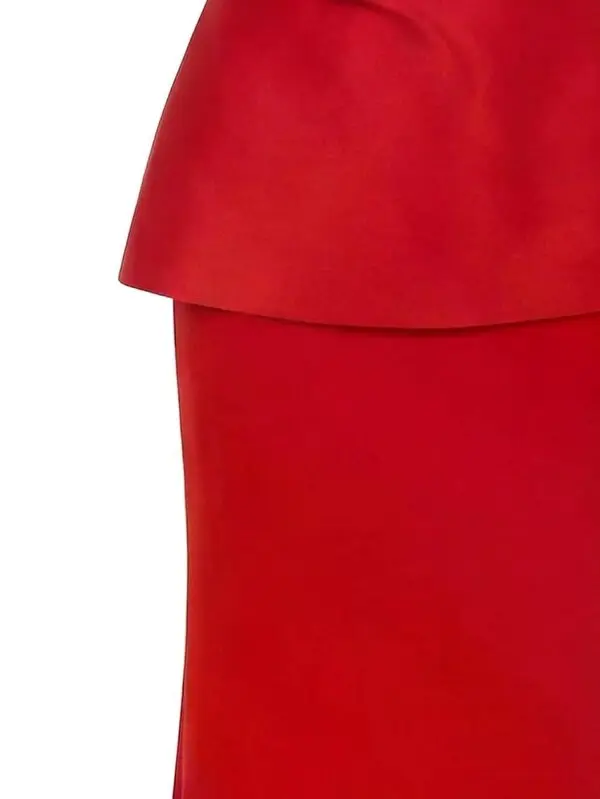 Solace London Strapless Peplum Maxi Dress
