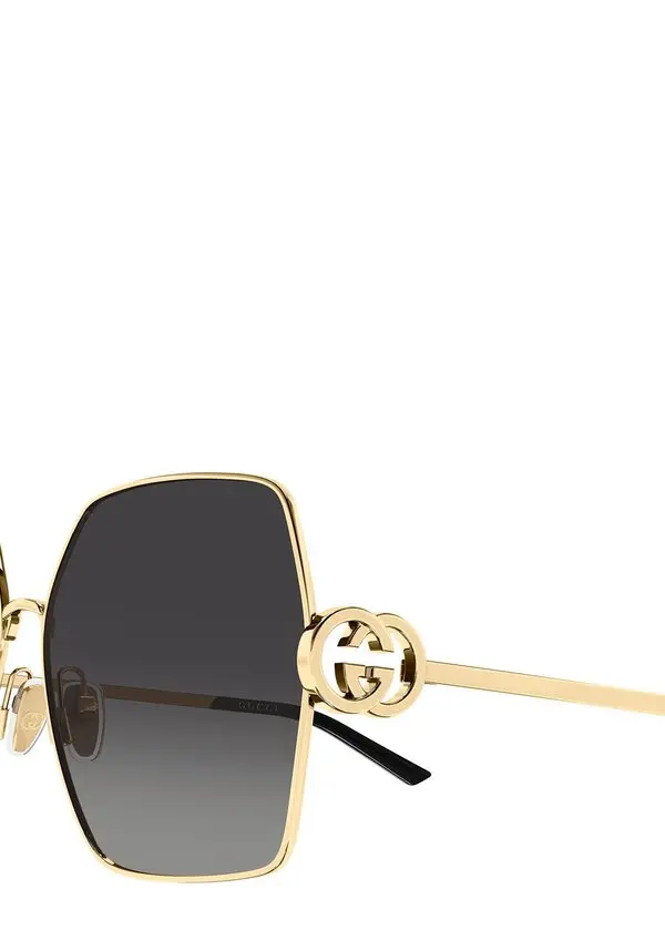 Gucci Metal Butterfly Frame Sunglasses